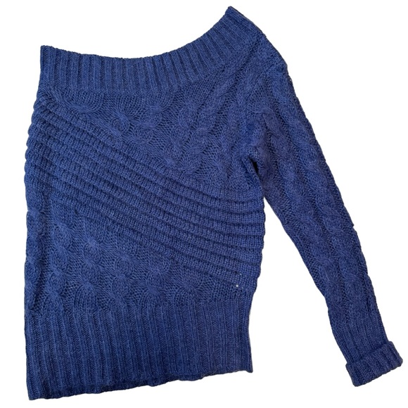 Tularosa | Sweaters | Tularosa Revolve Blue Ekkah One Shoulder Knit ...